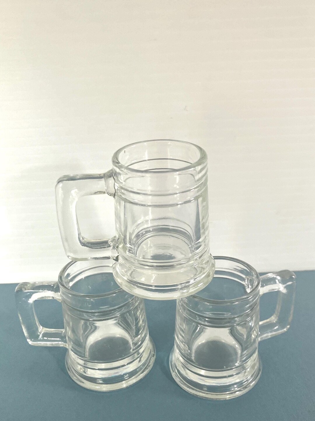 Mid-century (set of 3) Mini Beer Stein Shot Glasses/mug/federal ...