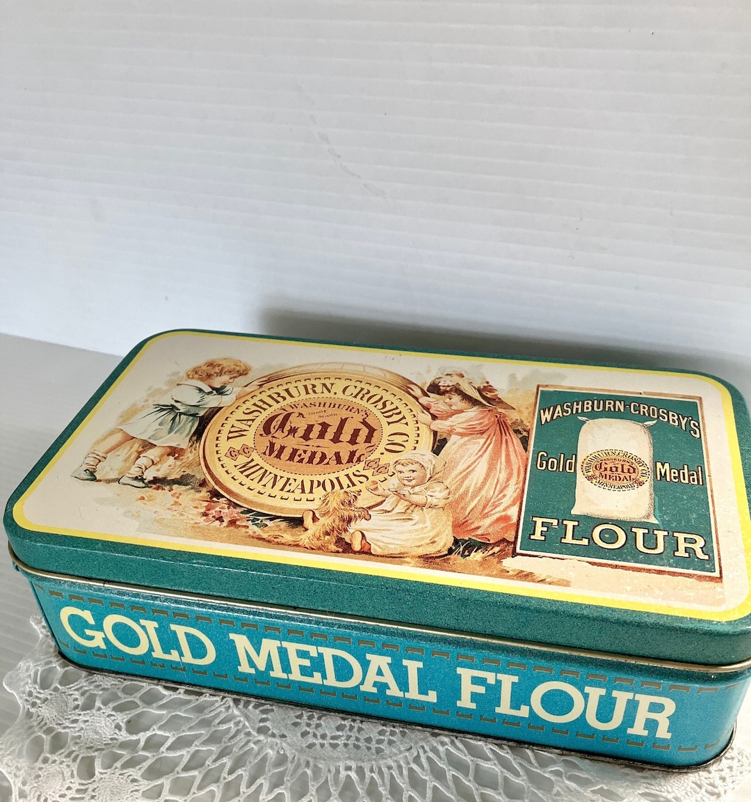 Vintage Gold Medal Flour Tin - WASHBURN CROSBY CO. - Collectable, Retro ...