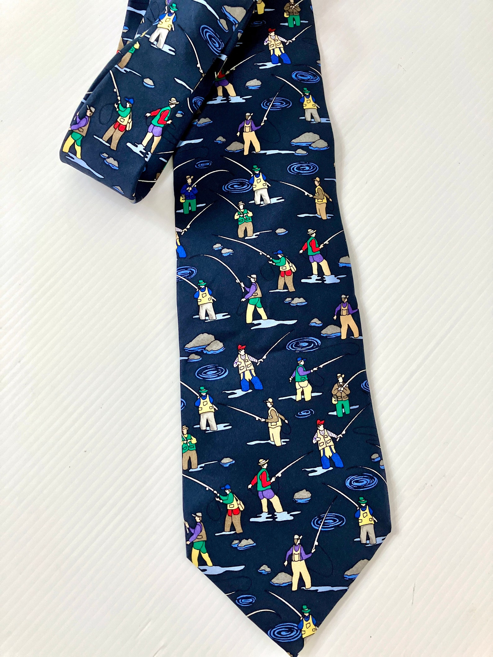 Vintage ALYNN NECKWEAR "opening Day" Men's Silk Neck Tie - 55in Long - Etsy