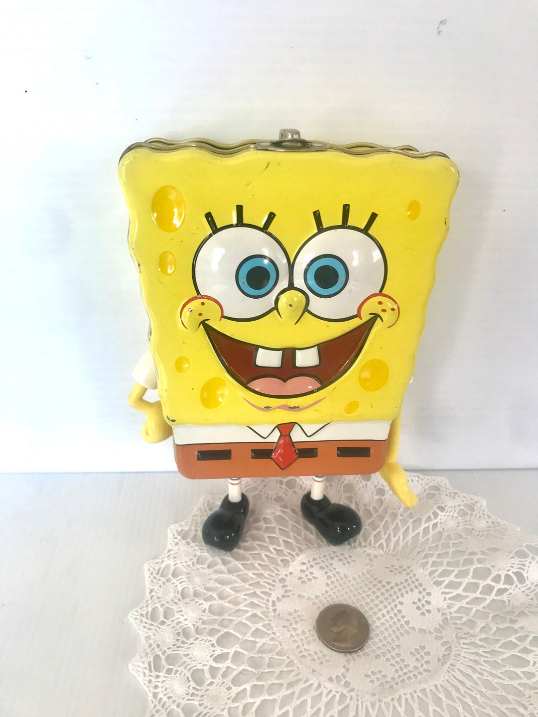Spongebob Squarepants Metal Container/ Viacom- Nickelodeon - 8in Tall ...