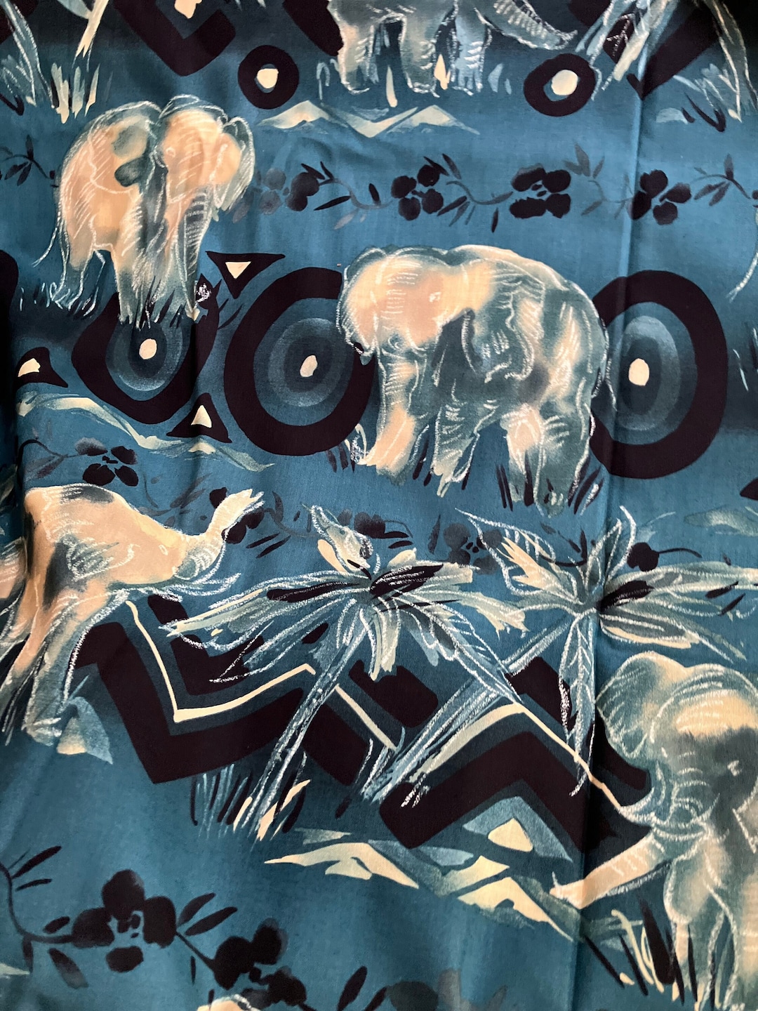 The Alexander Henry Collection Vintage 1993 African Elephant Print ...