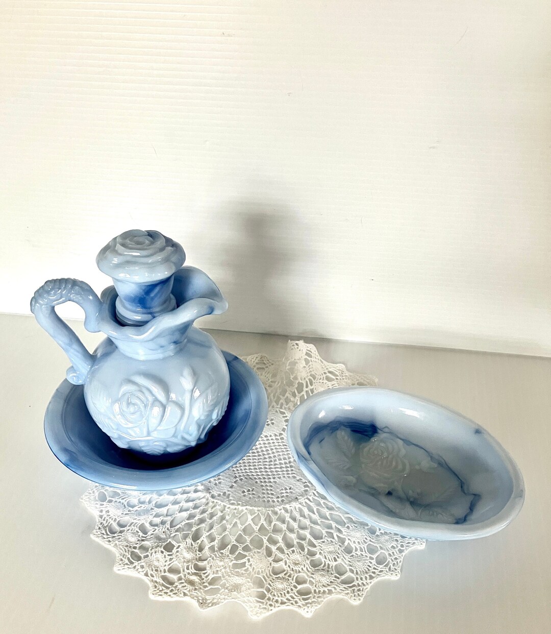 Vintage "avon" Victorian Vanity Perfume/bubble Bath Pitcher With Basin ...