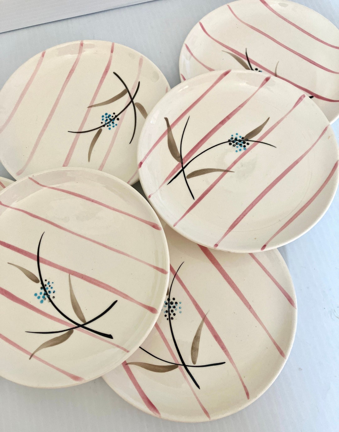 Vintage Mid-century "stetson" -dinnerware Hand Painted Underglaze ...