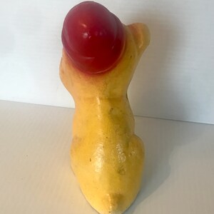 Vintage Carnival Chalkware "bonzo" the Dog Figurine Yellow Bulldog Red ...