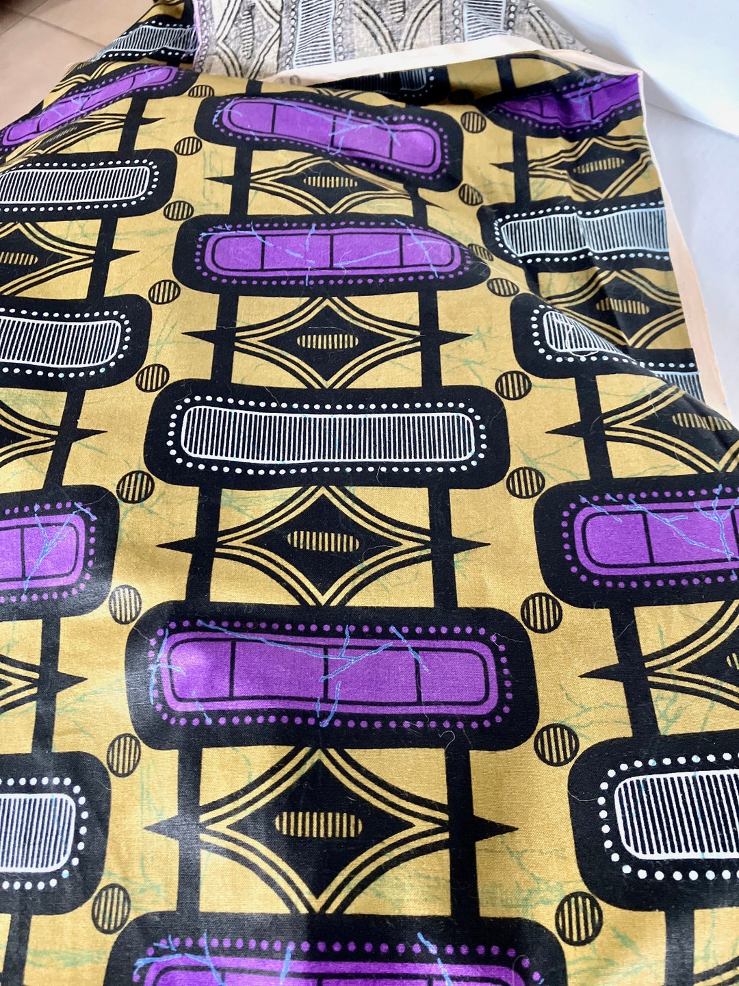 Congo Cotton Fabric: Colorful Geometric KWANGO Print, 42in Wide ...
