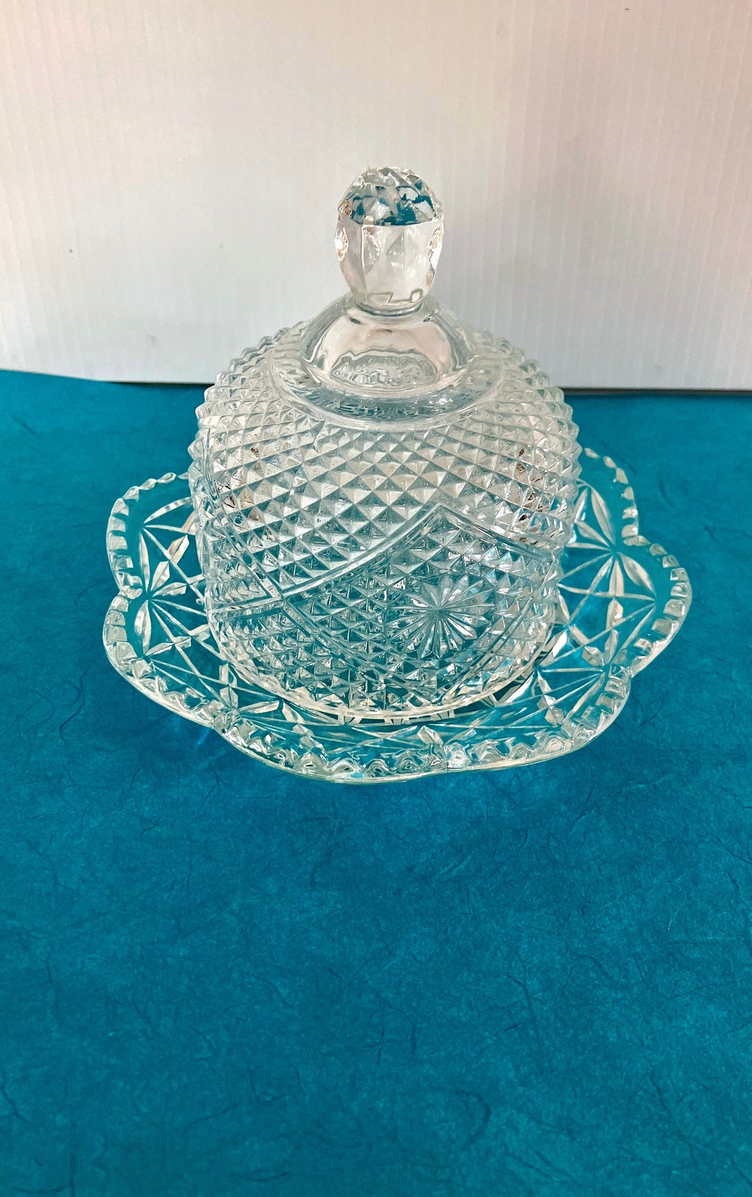 Vintage AVON Crystal Butter Dish With Dome Lid - Etsy