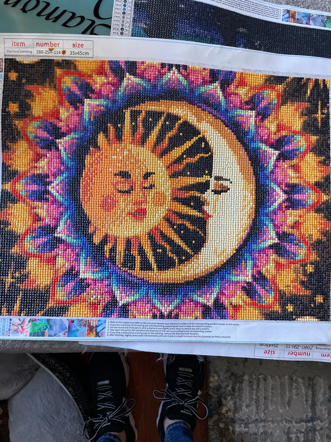 Diamond Painting-moon and Sun - Etsy