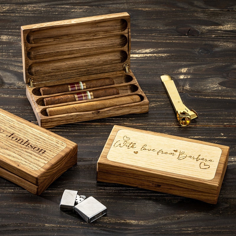 Wooden Cigar Box - Etsy