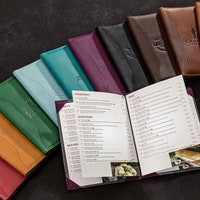 Custom Menu Cover, Menu Holder With Personalisation, Restaurant Menu ...
