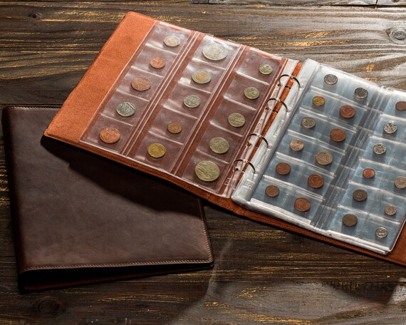 Personalized Coin Collecting Album Leather Coin Album With - Etsy