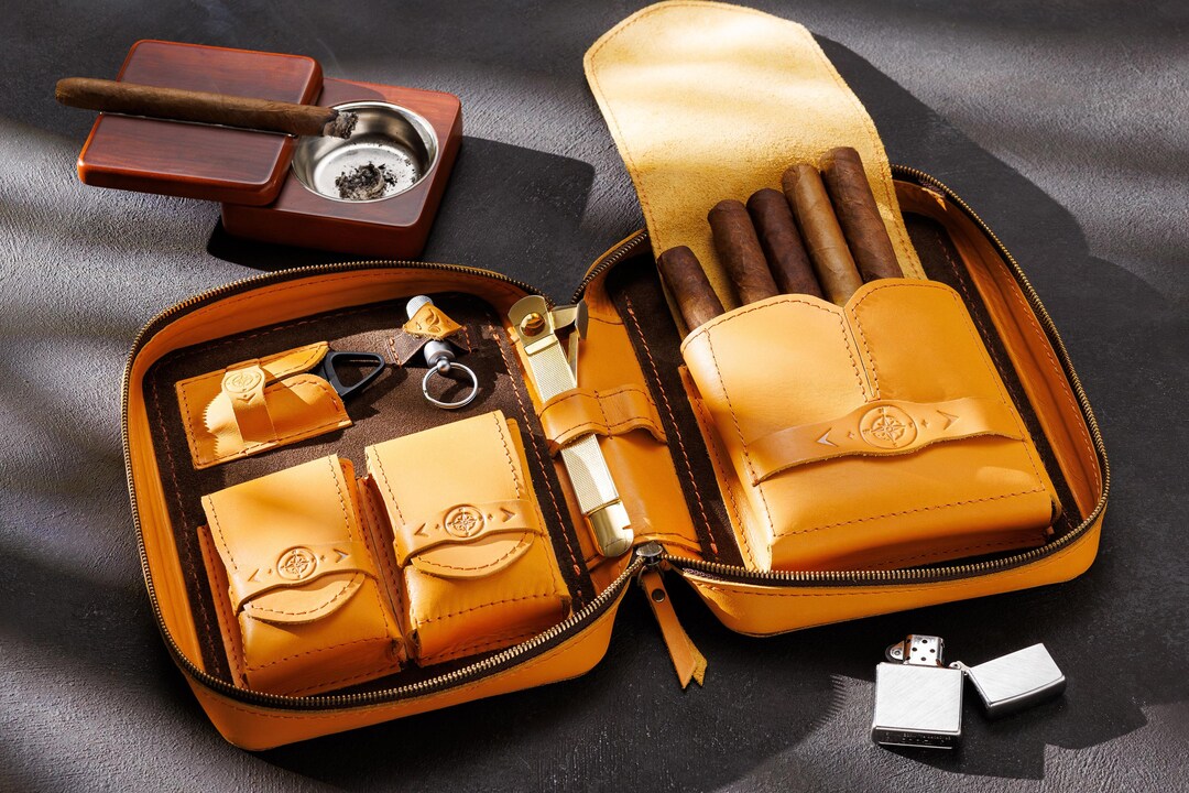 Leather Cigar Case Personalized by Your Design | New Limited Collection ...