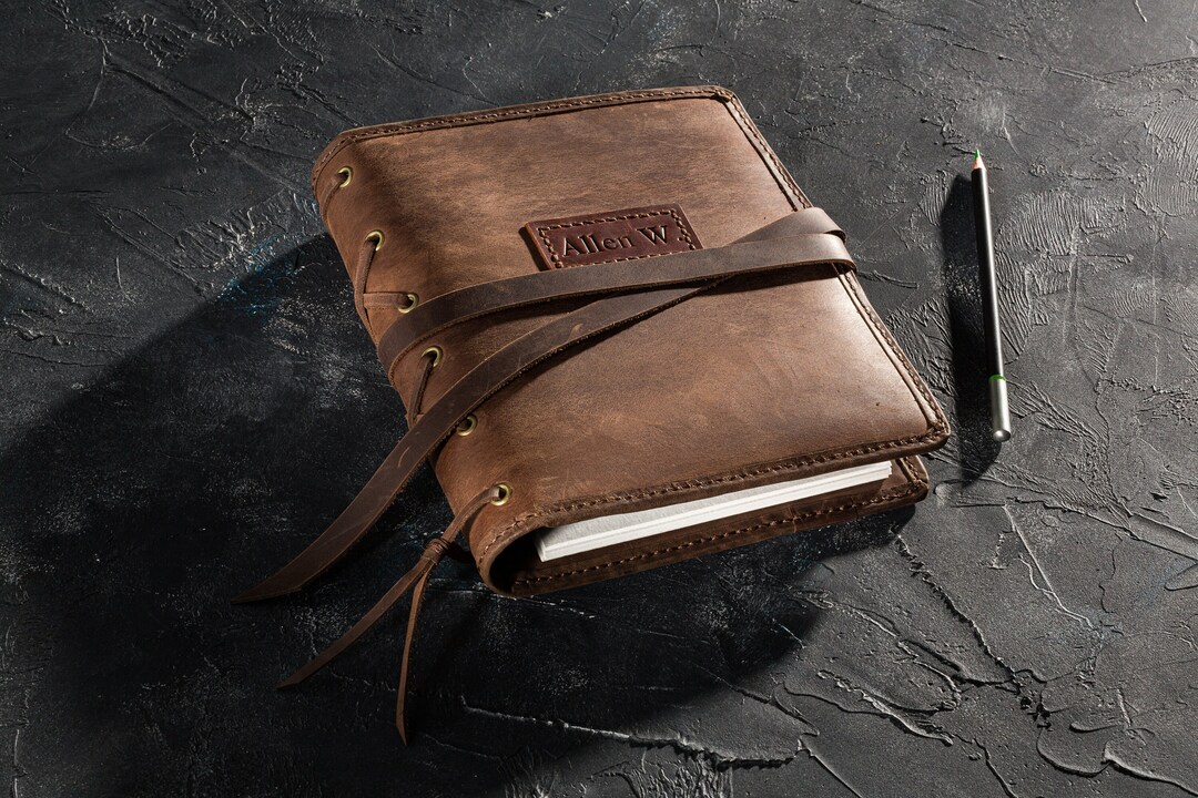 Notebook Cover Artist Gift set of Leather Journal and Pencils Travel ...