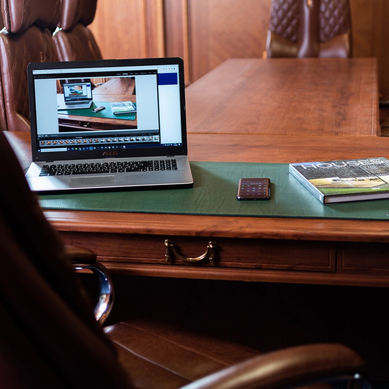 Leather Desk Blotter - Etsy