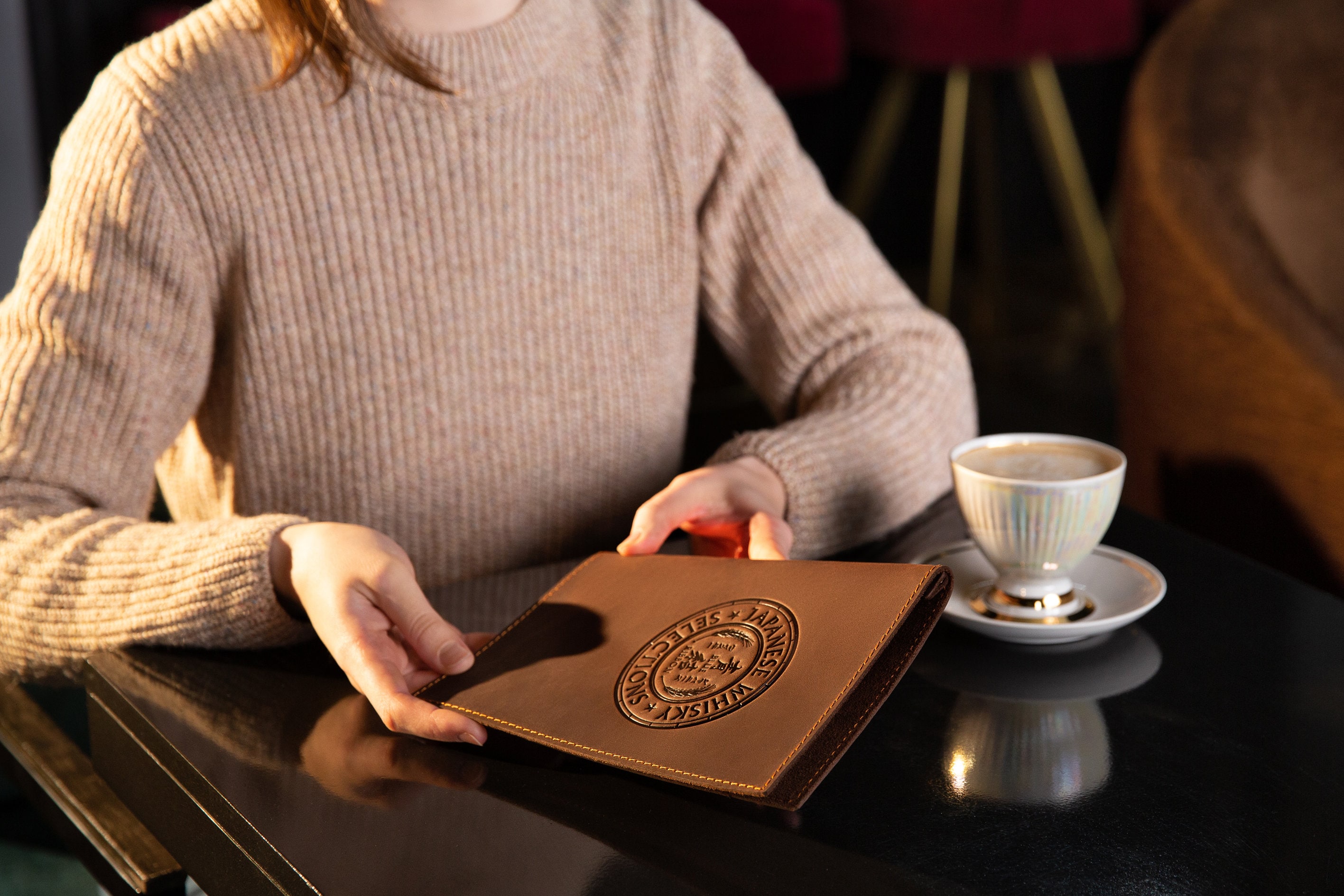 Personalized Leather Restaurant Menu Cover for 8.5 X 11 Sheets With ...