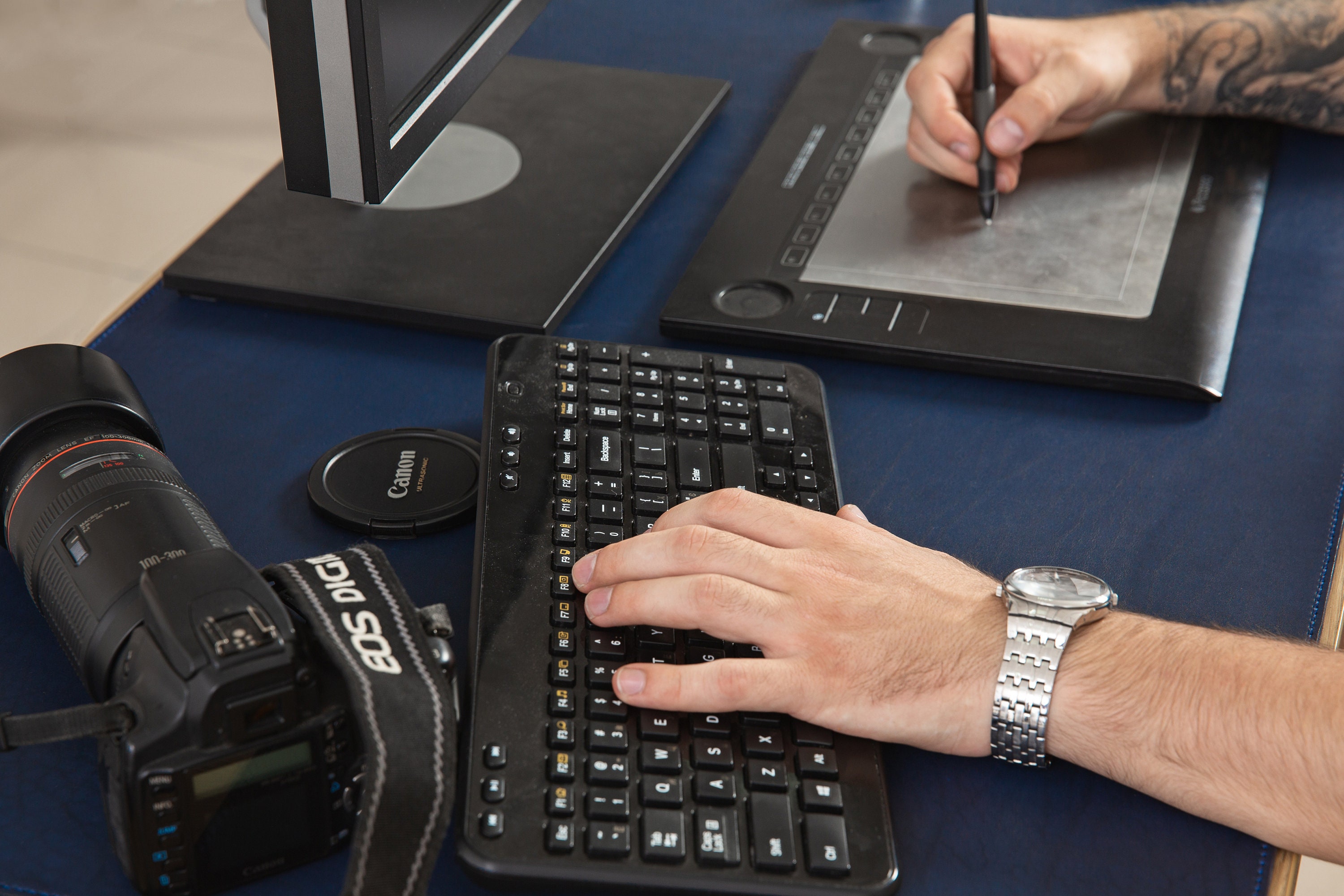 Navy Thick Genuine Leather Desk Mat Large Leather Navy Blue - Etsy UK