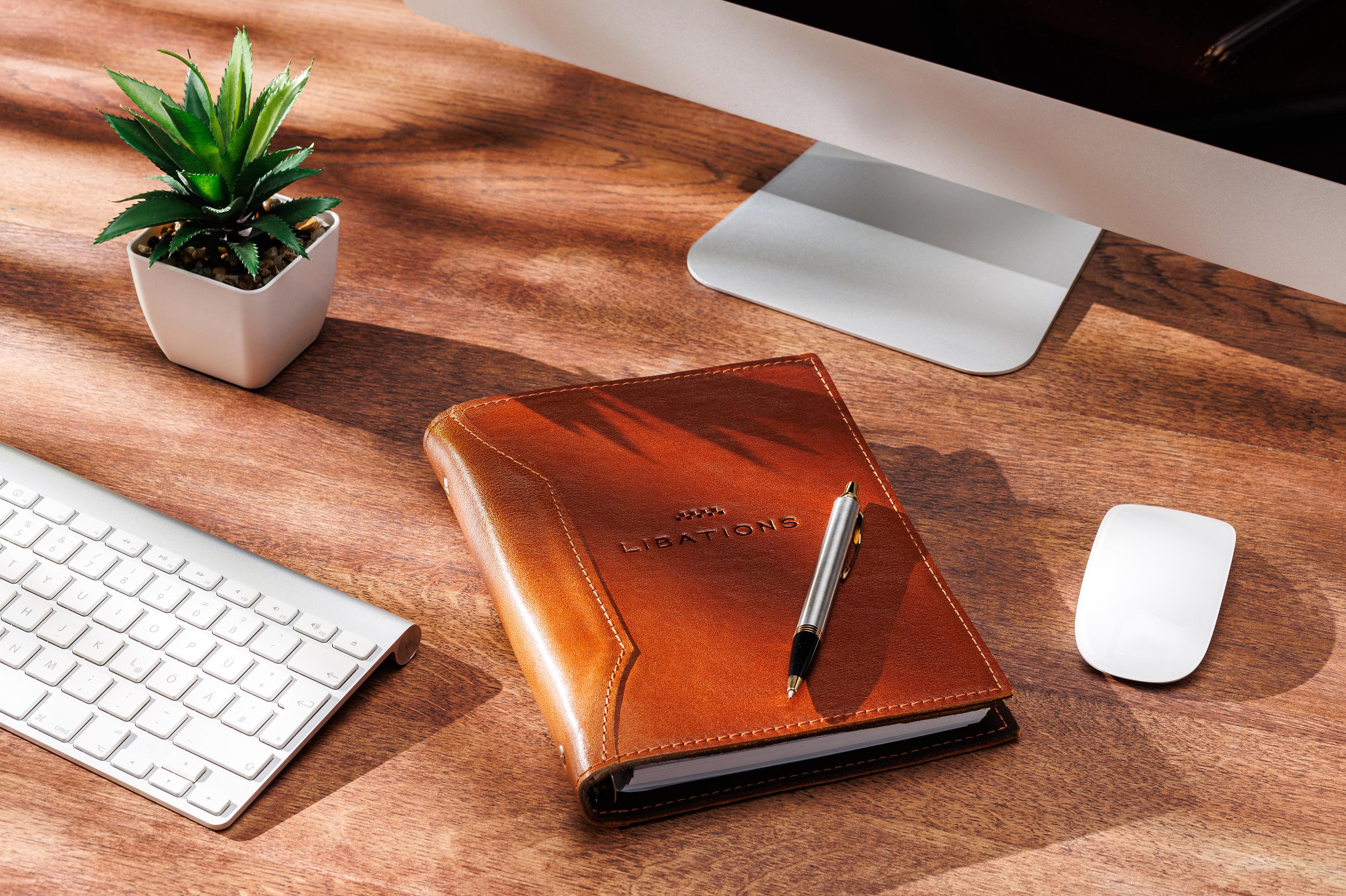Luxury Leather Business Planner | Personalized Office Notebook ...