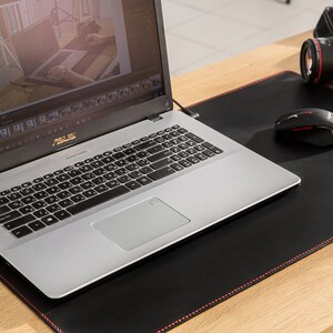 Large Leather Mouse Pad Personalized Mousepad, Birthday Gifts, Teacher ...