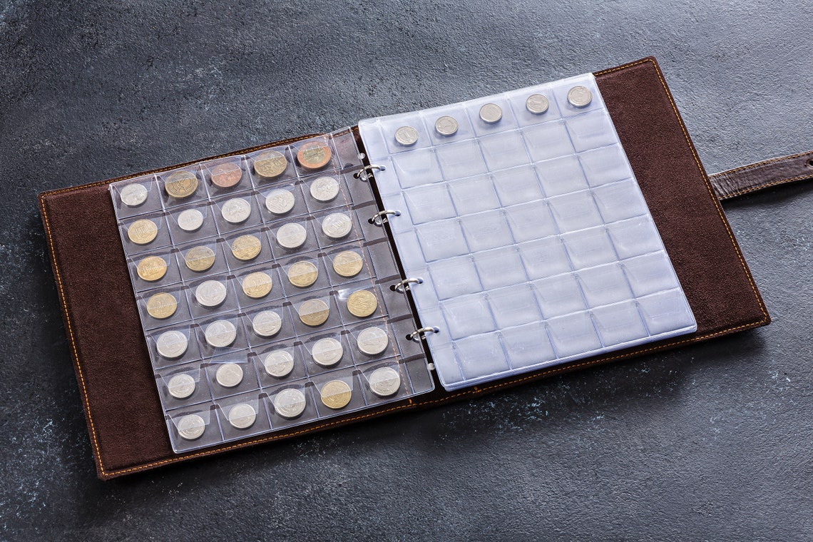 Personalized Coin Collecting Album Leather Coin Album With - Etsy