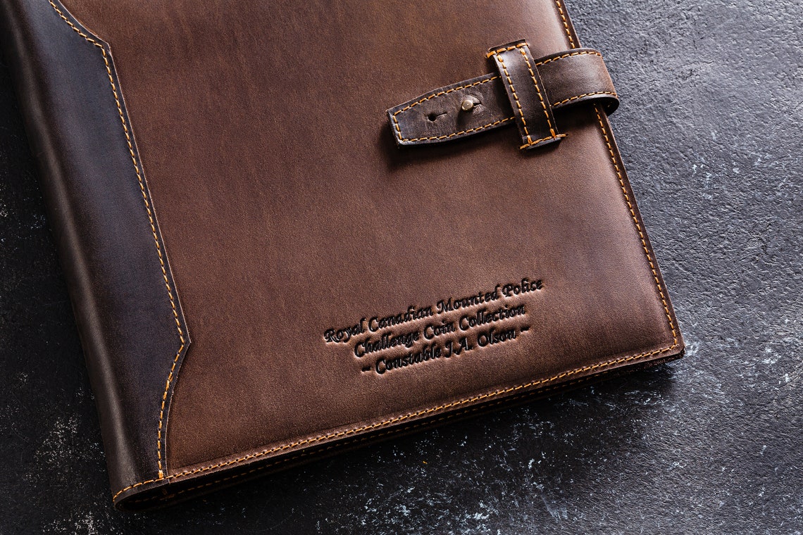 Personalized Coin Collecting Album Leather Coin Album With Files Set ...