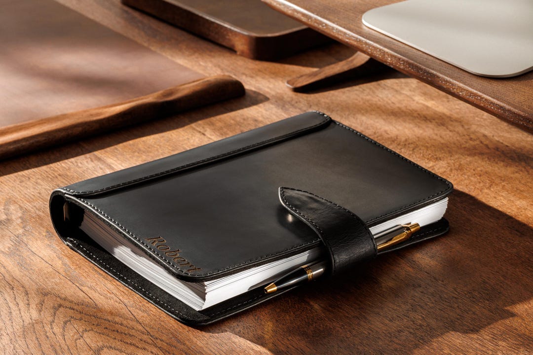 Leather 6-ring Planner | Refillable Binder Notebook | Custom Journal ...