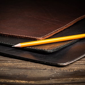 Navy Blue Leather Desk Mat, Protective Leather Pad, Personalized Table ...