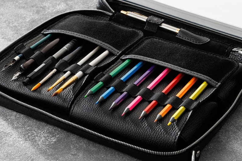 Large Engraved Artist Portfolio | Travel Art Supply Bag | Personalized ...