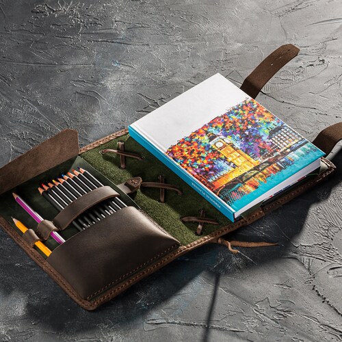 Pocket Notebook Leather Journal Small Sketchbook Pocket - Etsy