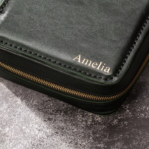 Zippered Leather Artist Organizer | Sketchbook & Art Supply Case ...