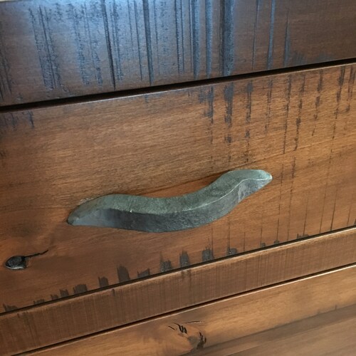 Hand Forged Rustic Handle for Cabinet Serving Tray and - Etsy
