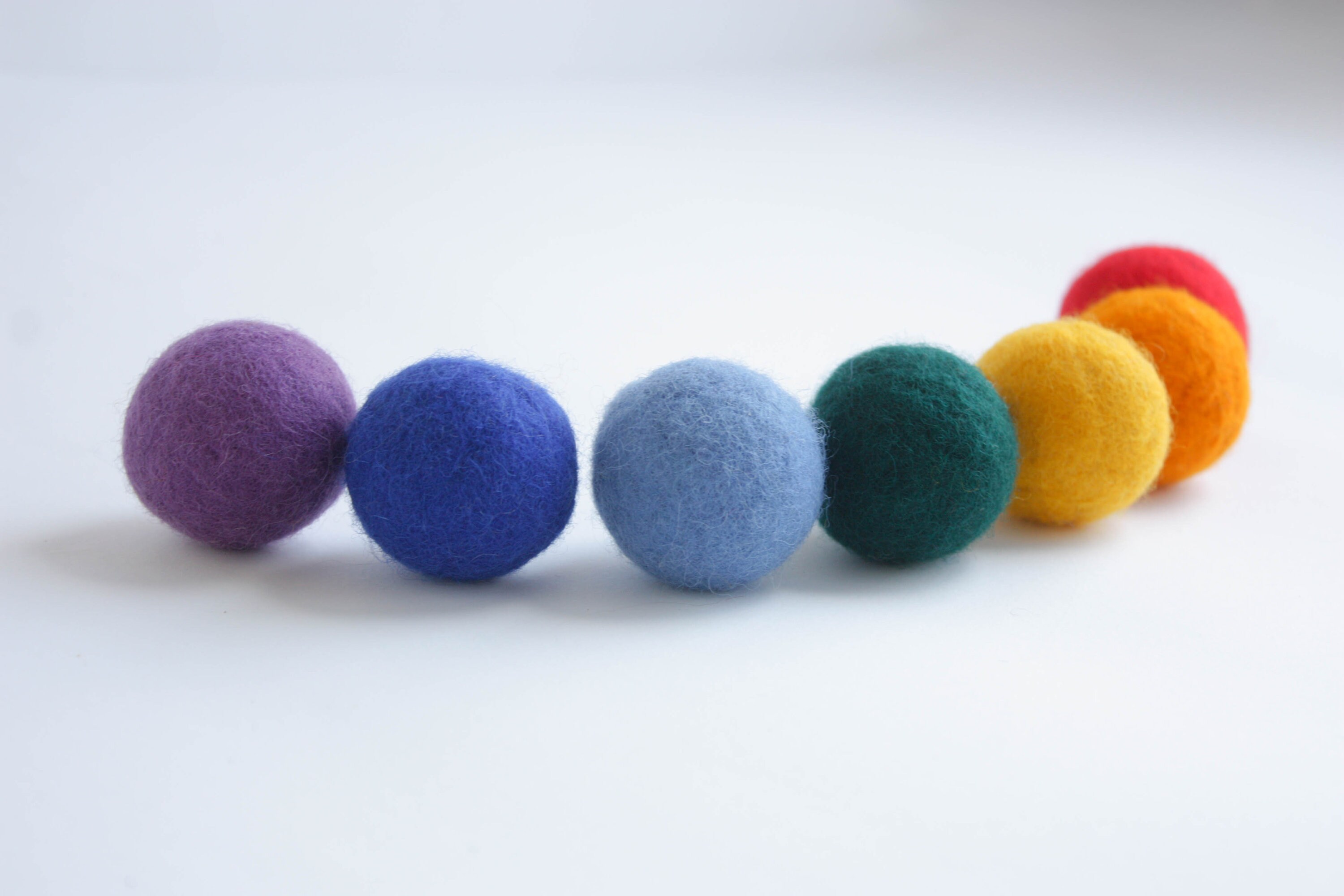 Cat Toy Felted Cat Balls Rainbow Wool Balls Handmade | Etsy