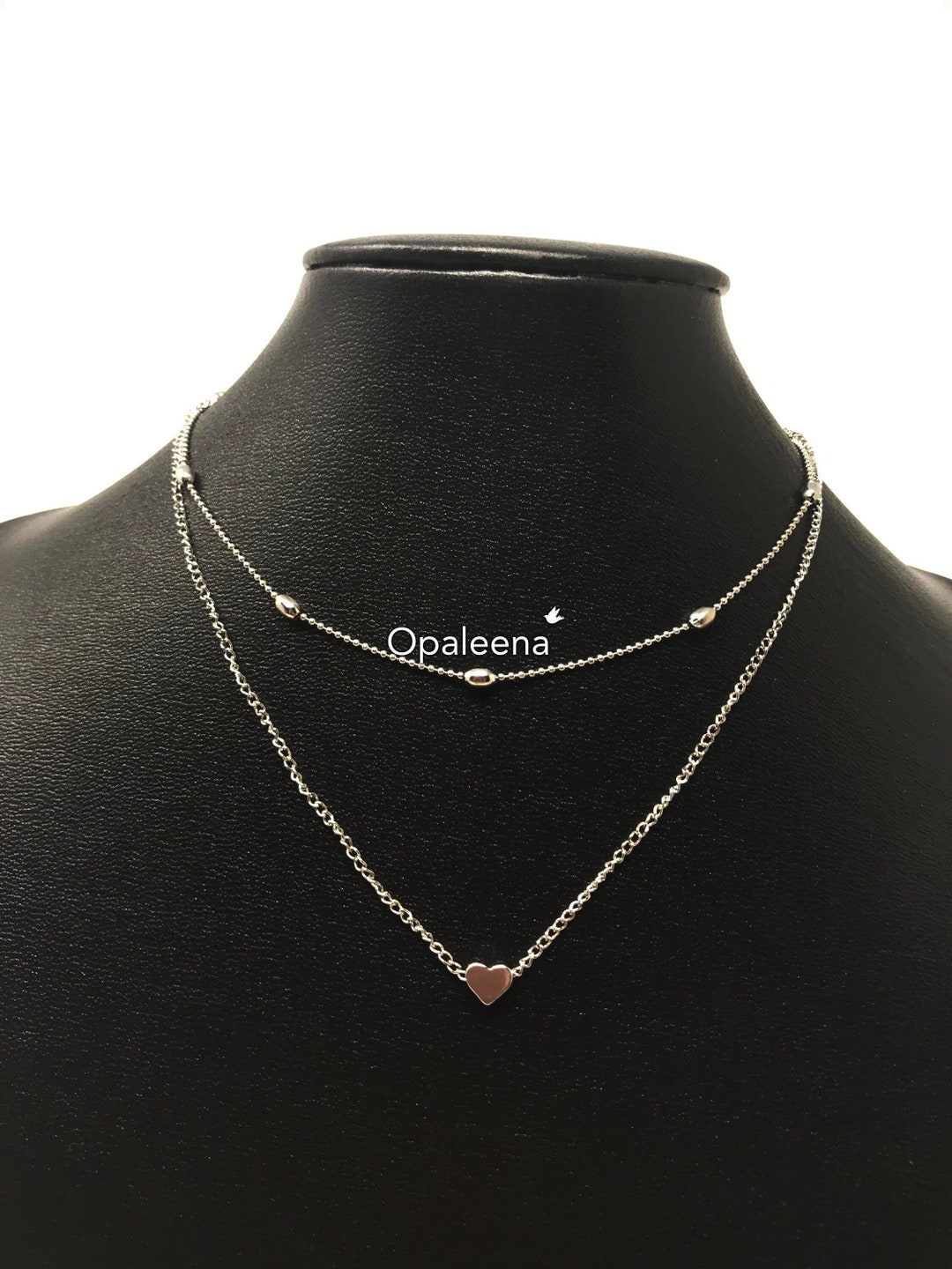 Stylish Silver Necklace Thin Silver Chain Everyday Jewelry Silver ...