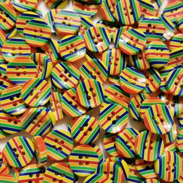 Striped Buttons - Etsy