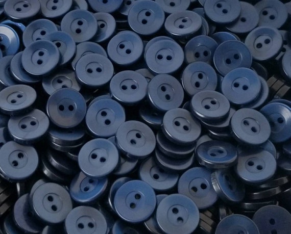 Navy Blue Round 2-hole Buttons Size 14mm 9/16 22L - Etsy