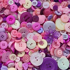 100 Bella Buttons, Many Sizes and Styles, Random Bulk Button Pack ...
