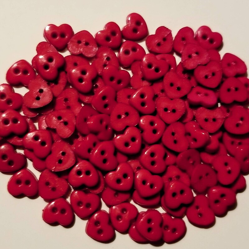Tiny Heart Buttons - Etsy
