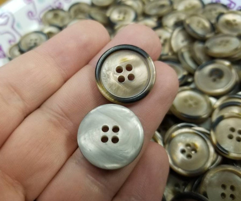 40 Pearly Variegated Tortoise Buttons 4 Holes 21mm Round - Etsy