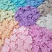 50 Colorful Pastel Mini Crochet Flowers, Beautiful Pastel Colors 3/4 to ...