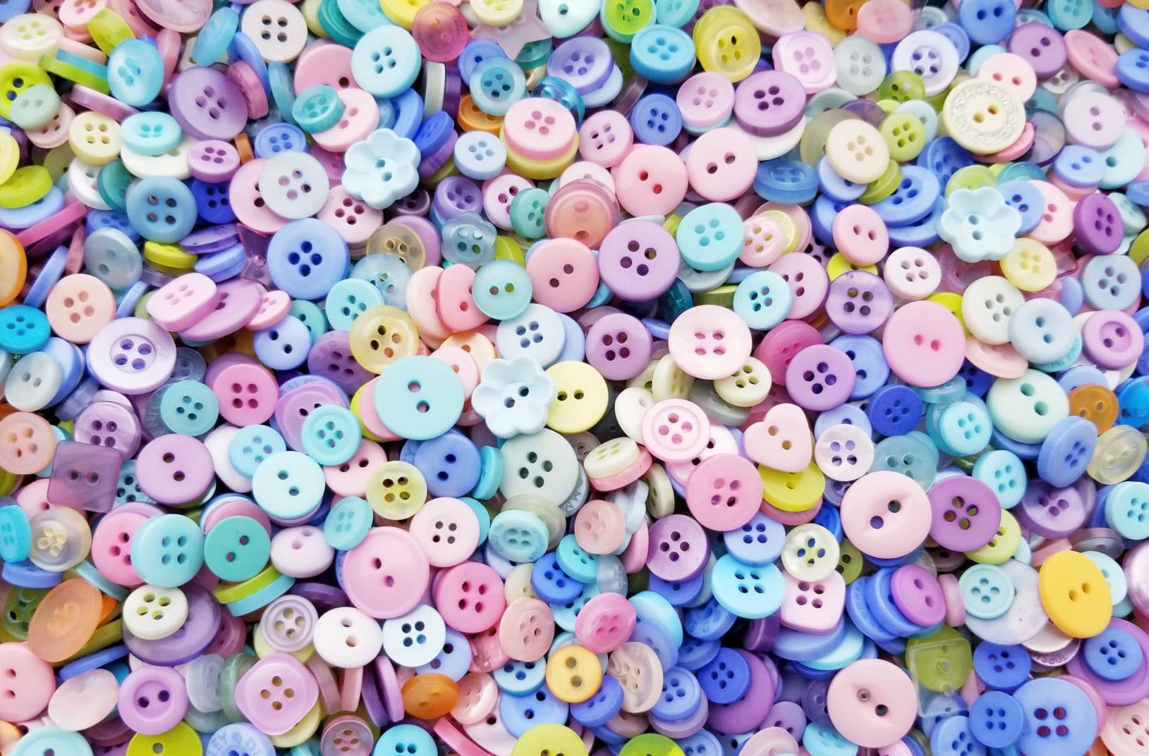 500 Small Pastel Buttons Many Sizes and Styles Random Bulk - Etsy