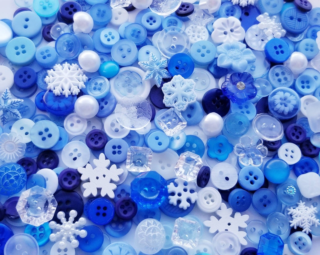 500 Small & Medium Blizzard Buttons, Winter Buttons, Flowers ...