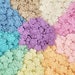 50 Colorful Pastel Mini Crochet Flowers, Beautiful Pastel Colors 3/4 to ...
