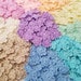 50 Colorful Pastel Mini Crochet Flowers, Beautiful Pastel Colors 3/4 to ...