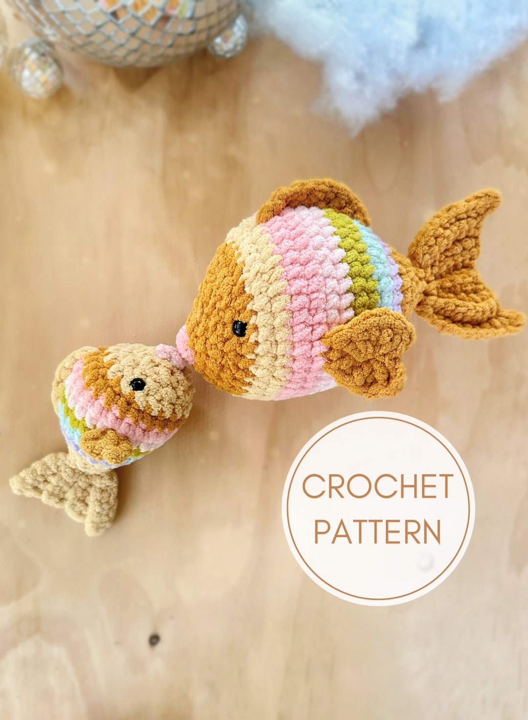 Kiwi & Koko Kissy Fish Pattern | Rainbow Pout Pout Fish Crochet Pattern ...