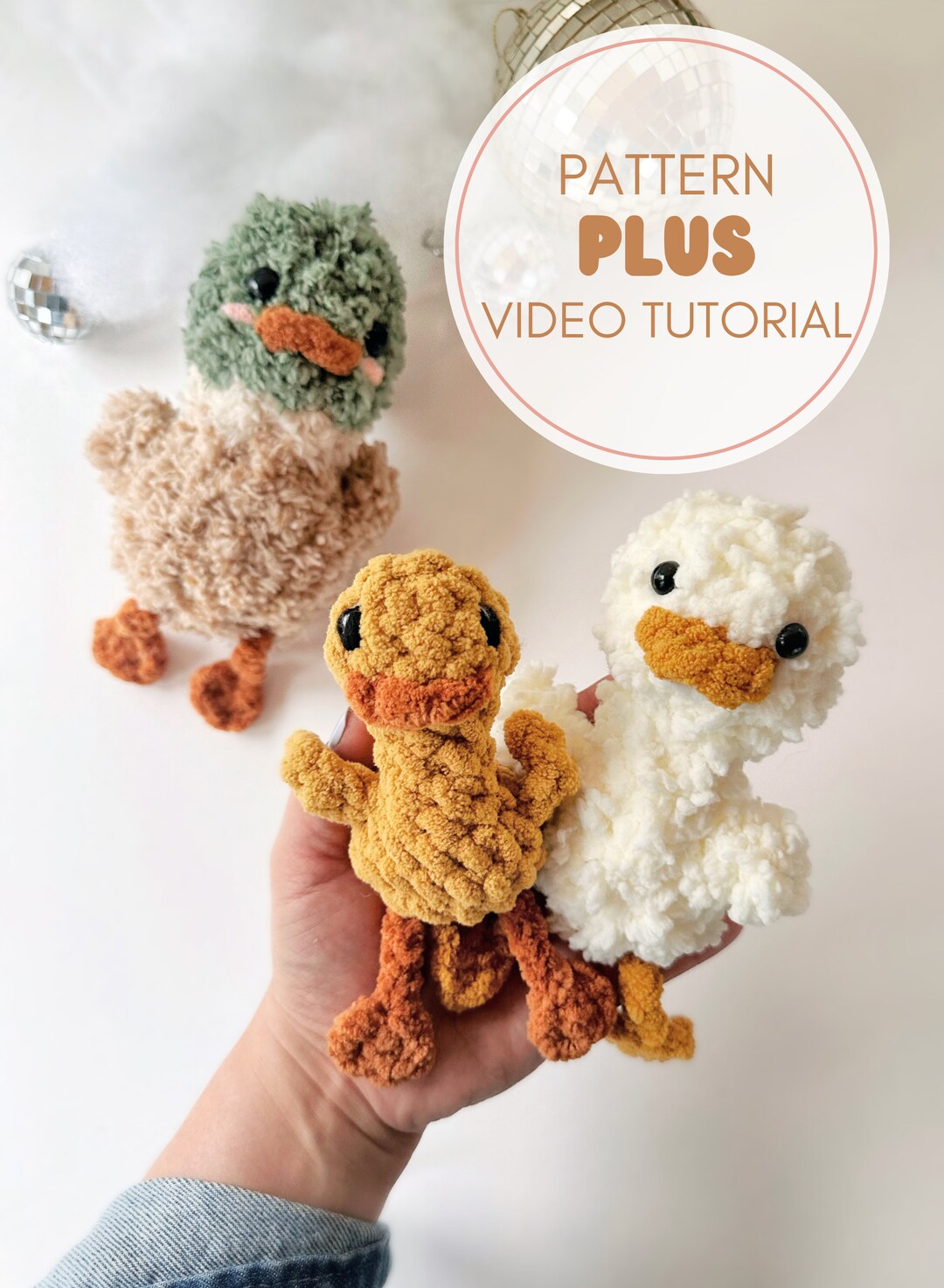 NO SEW | Peep the Pocket Gosling Pattern, Crochet Duck - Etsy