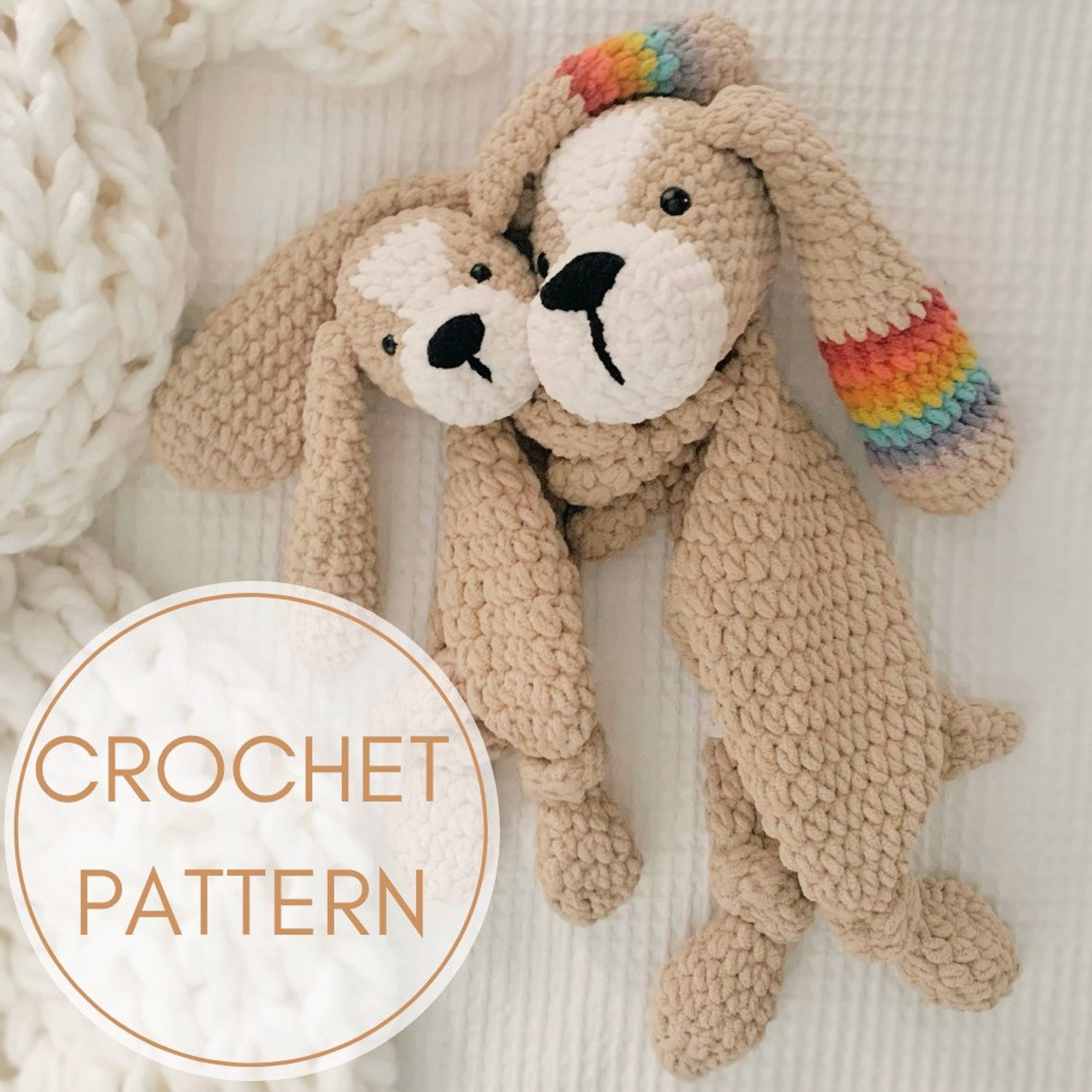 Hunley Hound Teacup Pup Pattern Knotted Dog Lovey - Etsy