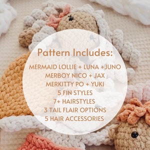 COMPLETE Mer-lovey 7 Pattern Bundle || Mermaids Lollie , Luna and Juno ...