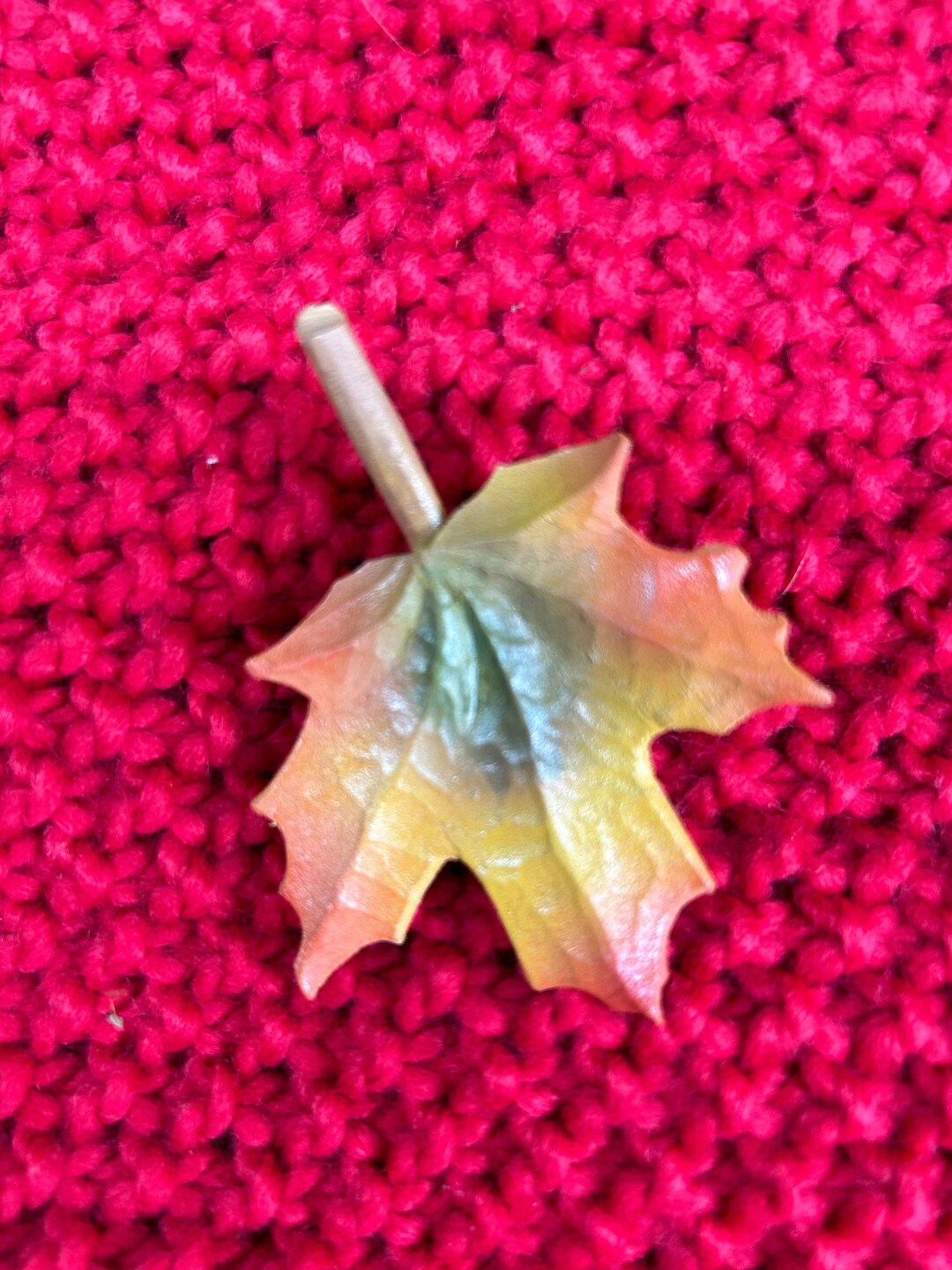 Hand Carved Air Brushed Maple Leaf Pin - Etsy