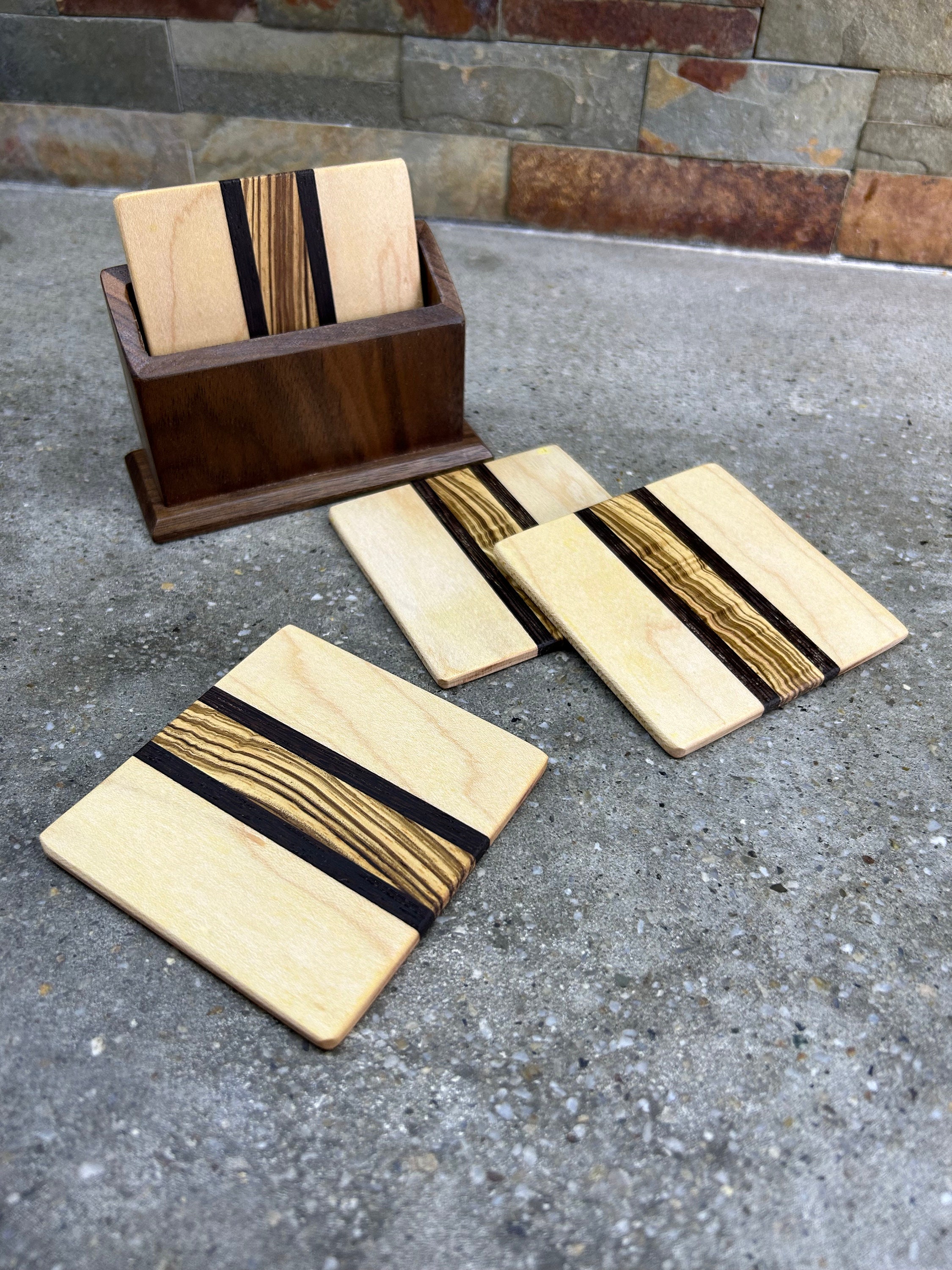 Laminated Exotic Wood Coasters - Etsy