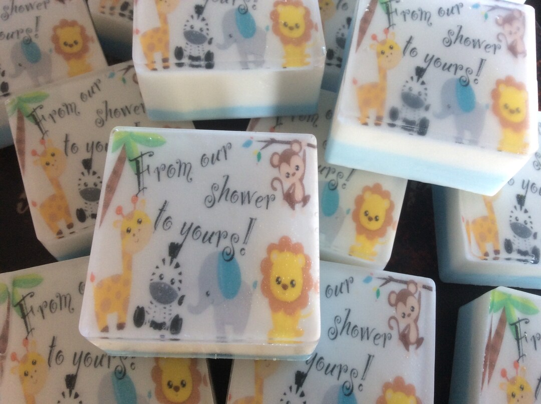 Safari Theme Baby Shower Soap Favors Set of 10 Safari Image Soap From ...