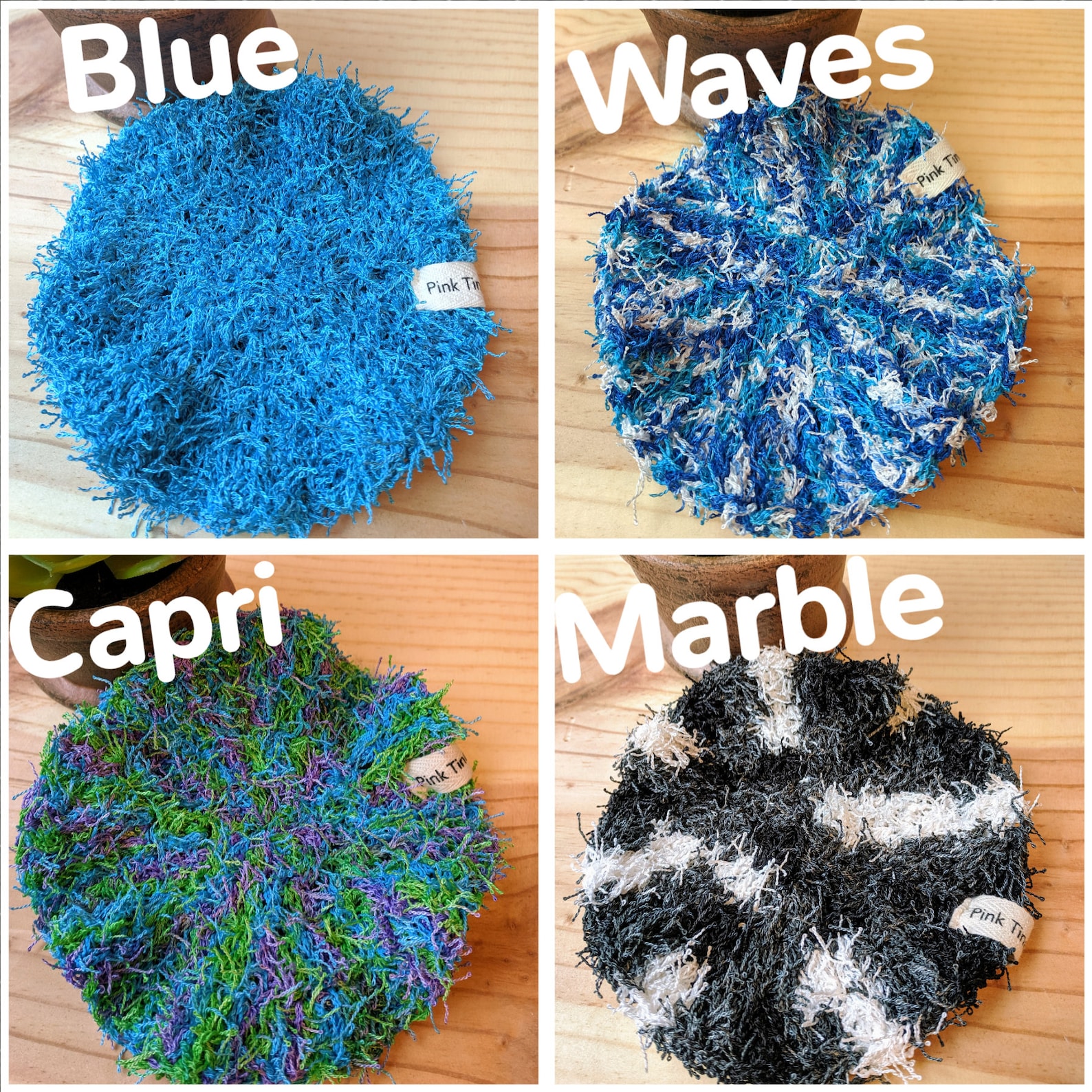 Set of 3-large Scrubbies crocheted Eco-friendly Reusable & - Etsy