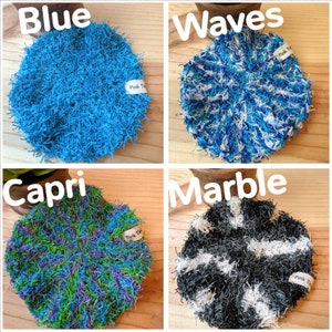 Set of 3-large Scrubbies (crocheted, Eco-friendly, Reusable, & Durable ...